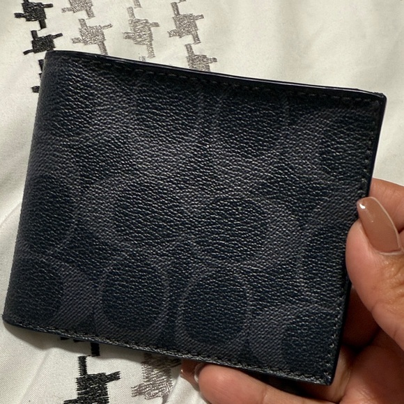 Coach | Accessories | Coach Dark Blue Signature Wallet | Poshmark